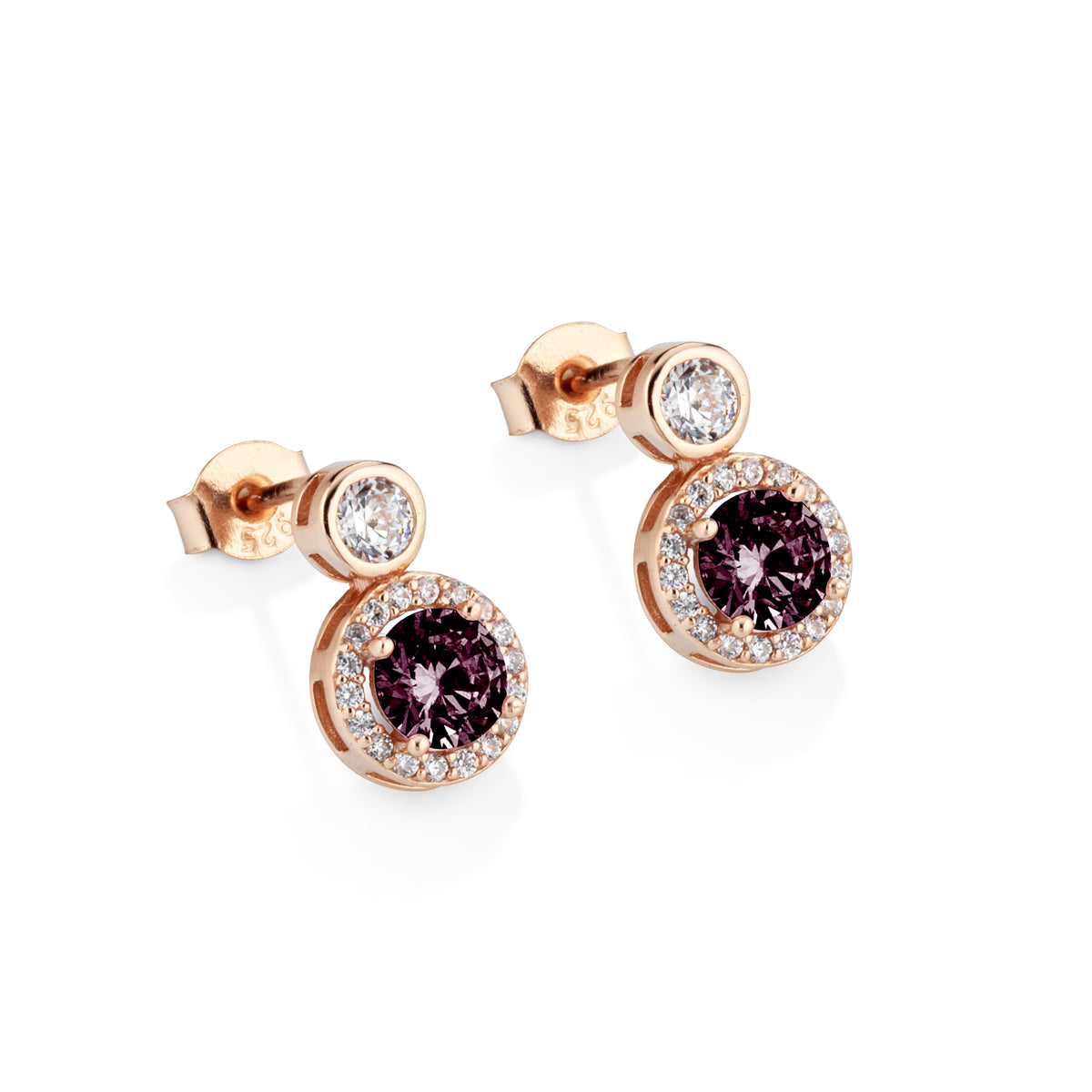 Ohrringe Gold – Marcello Pane 925 Sterlingsilber vergoldet mit Zirkonia ...