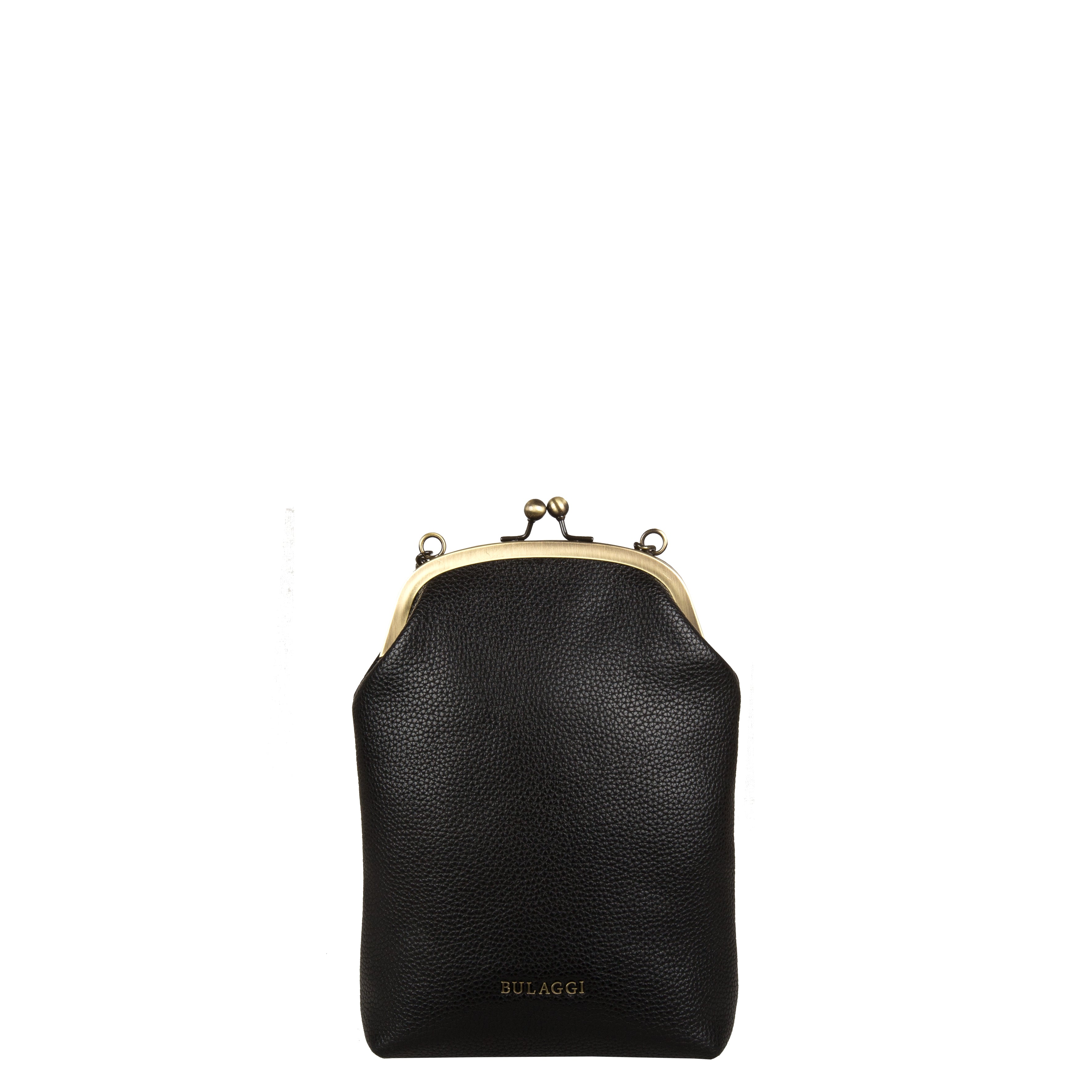 Handtasche Schwarz – Bubbles Frame Bag mit Schultergurt – J. Crown. D ...